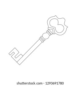 Sketch Simple House Key Long Stock Vector (Royalty Free) 1293691780 ...