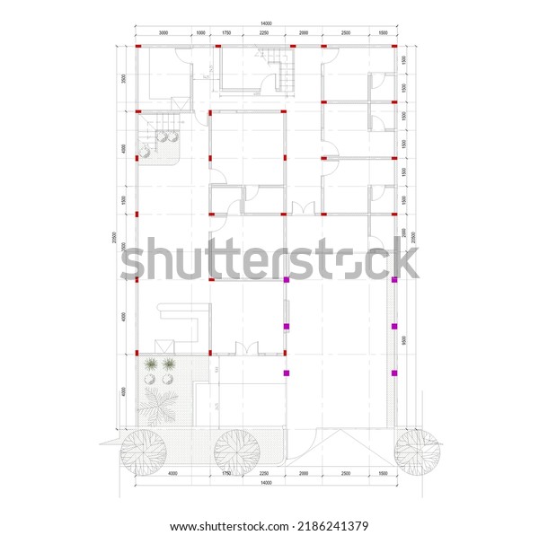 Sketch Sketched Floor Plan Dimensions Find: เวกเตอร์สต็อก (ปลอดค่า ...