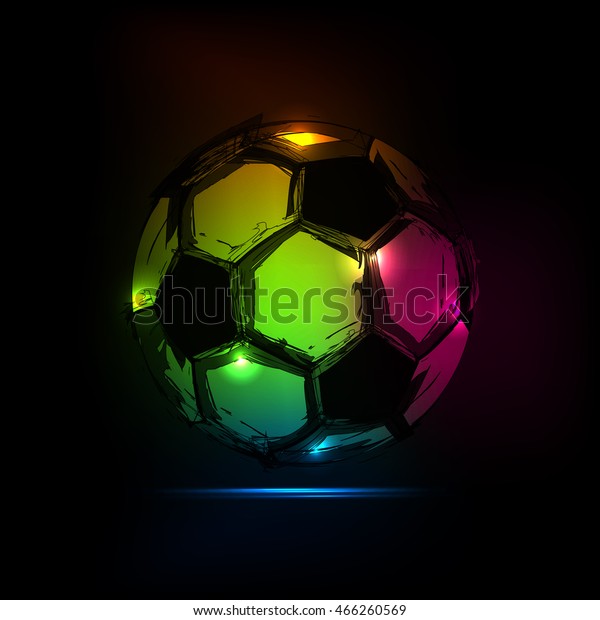 Sketch Soccer Ball Light Design Easy Stock Vector (Royalty Free) 466260569