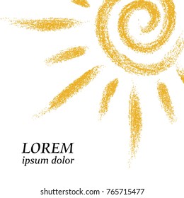 Sketch Sun Text Isolated On White Stock Vector (Royalty Free) 765715477