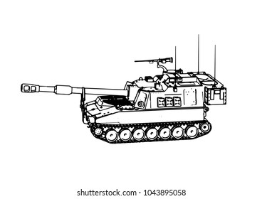 Coloring Page Outline Panzer Military Truck: Vector có sẵn (miễn phí ...