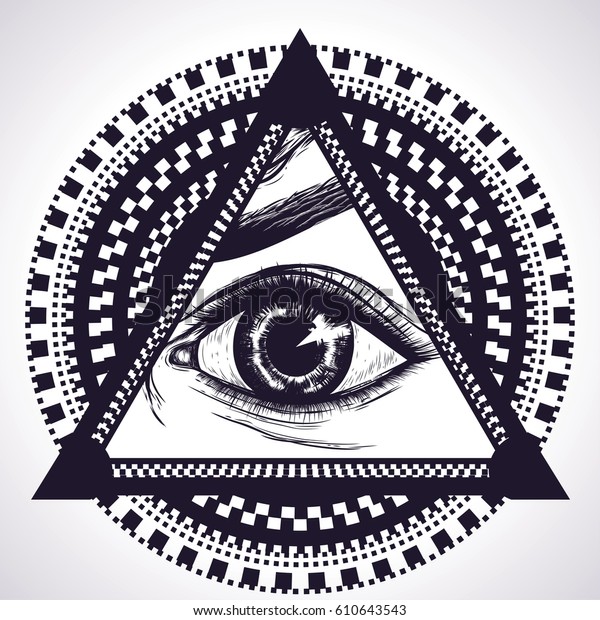 Sketch Tattoo Hypnotizing Symbol Vector Isolated Stock Vector (Royalty ...