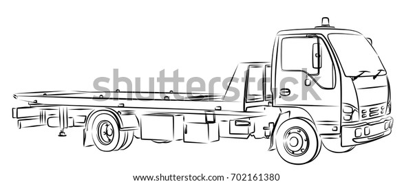 Sketch Truck Stock Vector (Royalty Free) 702161380 | Shutterstock