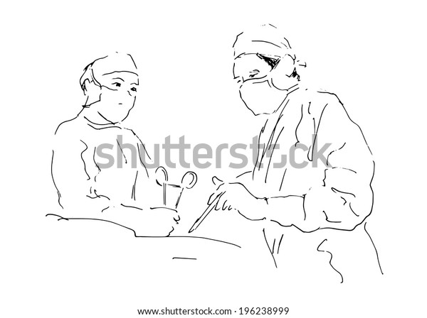 Sketch Two Doctors Operating Vector Illustration 库存矢量图(免版税)196238999 ... Sketch Two Doctors Operating Vector Illustration 库存矢量图(免版税)196238999 ...
