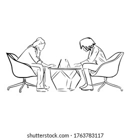 Job Interview Vector Modern Simple One Stock Vector (Royalty Free ...