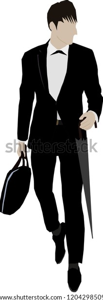 Sketch Vector Illustration Man Looks Like Stock Vector (Royalty Free ...