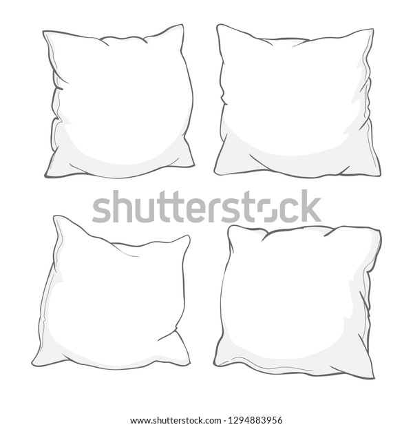 Sketch Vector Illustration Pillow Art Pillow Stock Vector (Royalty Free ...
