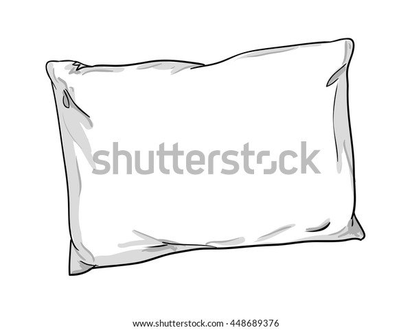 dibujo vectorial ilustración de almohada, arte, almohada aislada ...