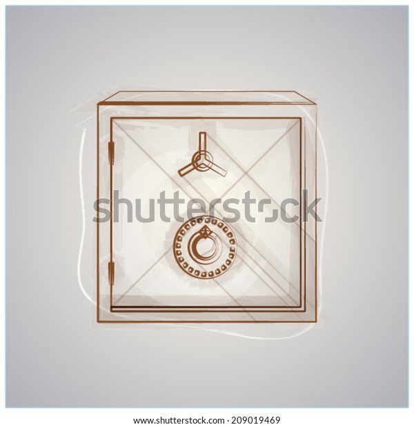 Sketch Vector Illustration Safe Drawing Brown 스톡 벡터(로열티 프리) 209019469 ...