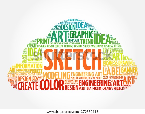 Sketch Word Cloud Creative Business Concept Stock Vector (Royalty Free ...
