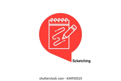 Sketching Icon Stock Vector (Royalty Free) 434950525 | Shutterstock