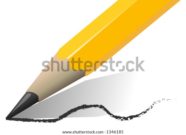 Sketching Yellow Hb Pencil Stock Vector (Royalty Free) 1346185 ...