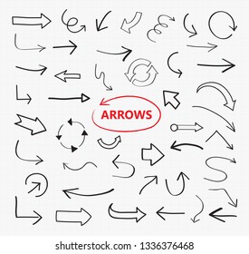 Sketchy Arrows Collection Stock Vector (Royalty Free) 1336376468 ...