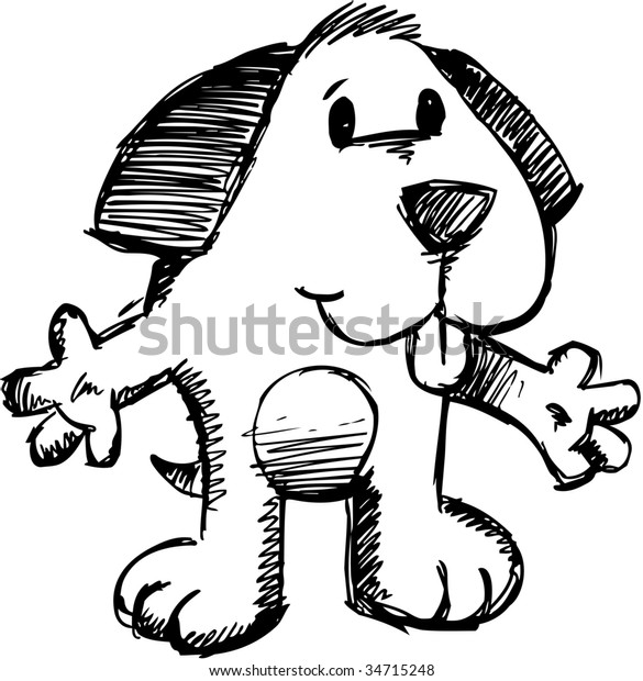 Sketchy Dog Vector Illustration Stock Vector (Royalty Free) 34715248 ...