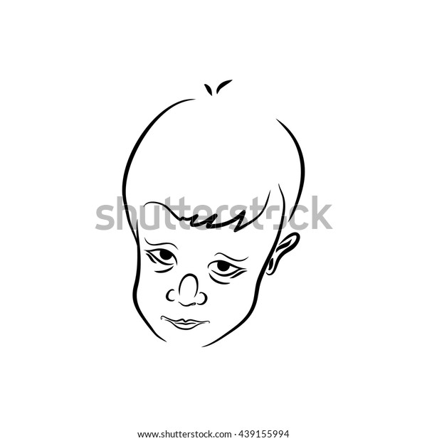 Sketchy Face Shy Boy Stock Vector (Royalty Free) 439155994 | Shutterstock