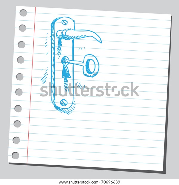 Sketchy Illustration Key Lock Stock Vector (Royalty Free) 70696639