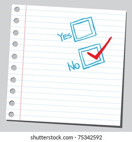 Sketchy Illustration Negative Voting Stock Vector (Royalty Free ...