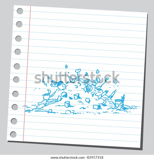 Sketchy Illustration Trash Stock Vector (Royalty Free) 82957318 ...