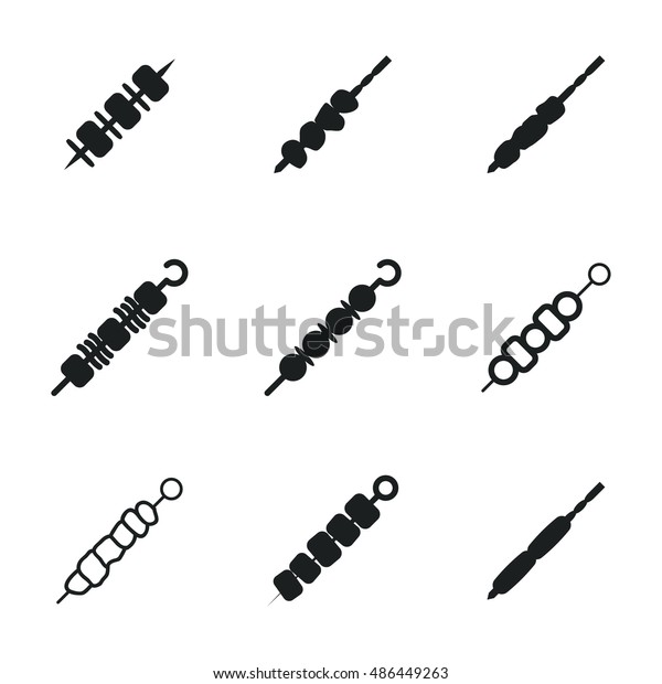 Skewer Vector Icons Simple Illustration Set Stock Vector (Royalty Free ...
