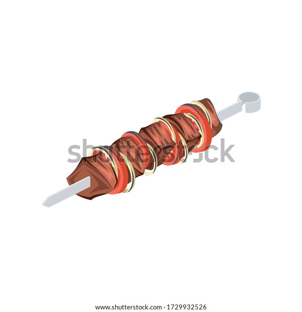Skewers Skewers Vector 3d Isometric Color Stock Vector (Royalty Free ...