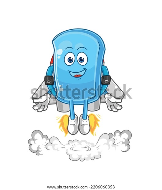 Ski Board Jetpack Mascot Cartoon Vector Stock Vector (Royalty Free ...