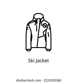 Ski Jacket Icon Vector Logotype Stock Vector (Royalty Free) 2115503360