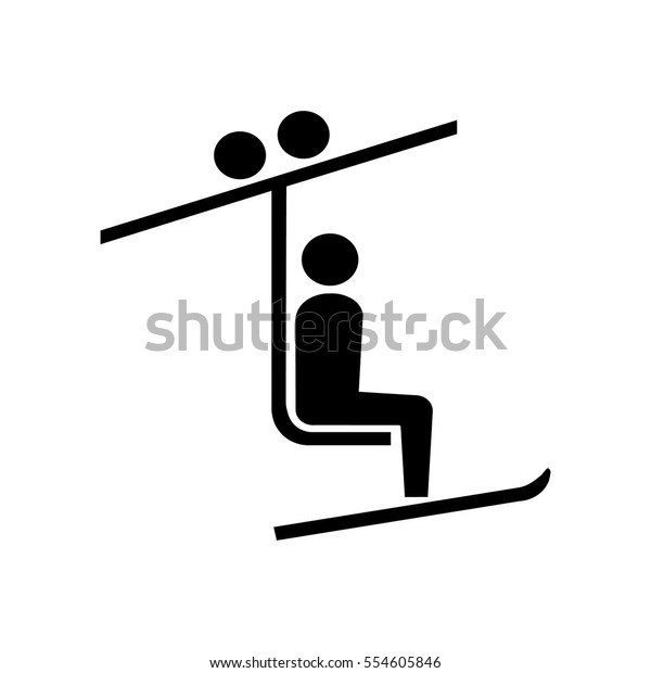 Ski Lift Icon Stock Vector (Royalty Free) 554605846