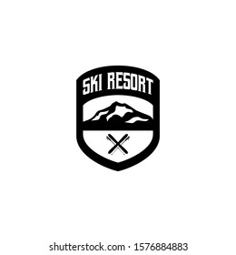 Ski Resort Logo Badge Design Vector Stock Vector (Royalty Free ...
