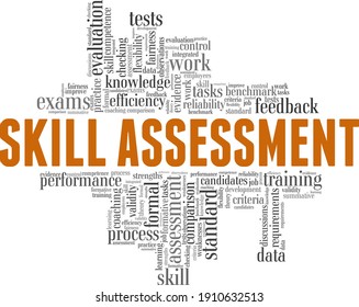 Skill Assessment Vector Illustration Word Cloud Stock Vector (Royalty ...
