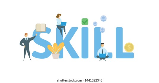 Skill Concept Keywords Letters Icons Colored Stock Vector (Royalty Free ...