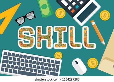 Skill Concept Vector Design Stock Vector (Royalty Free) 1134299288 ...