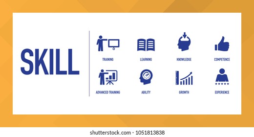 Skill Infographic Icon Set Stock Vector (Royalty Free) 1051813838 ...