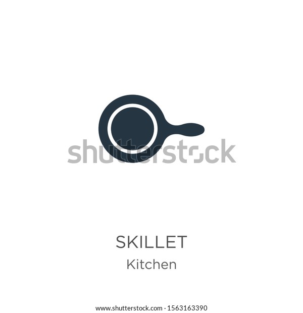Skillet Icon Vector Trendy Flat Skillet Stock Vector (Royalty Free ...