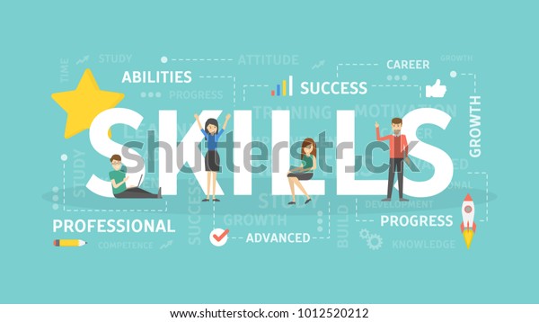 Illustration du concept des compétences. Idée : image vectorielle de ...