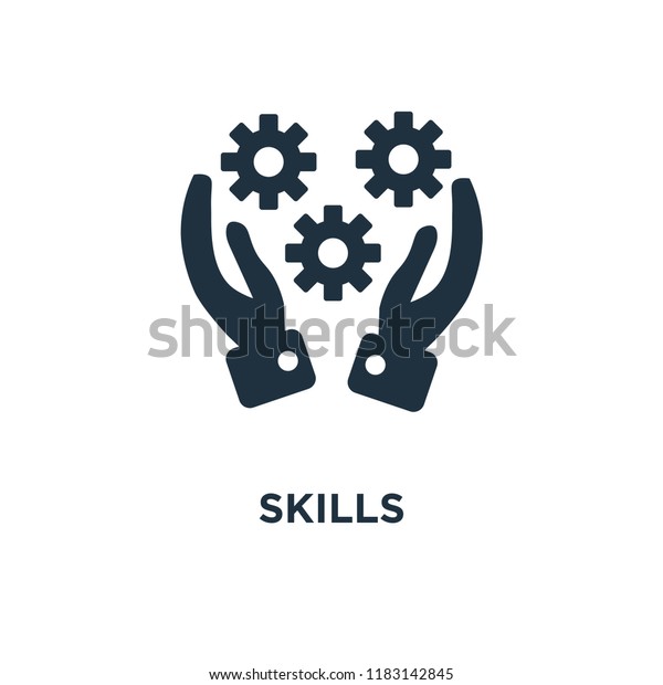 Skills Icon Black Filled Vector Illustration Stock Vector (Royalty Free ...