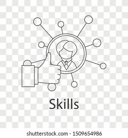 Skills Icon Concept On Transparency Background Stock Vector (Royalty ...