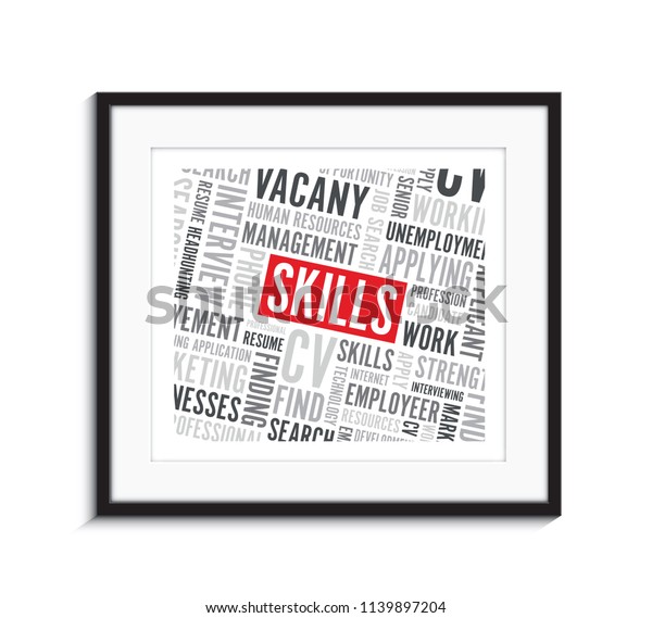 Skills Word Background Picture Frame Stock Vector (Royalty Free ...