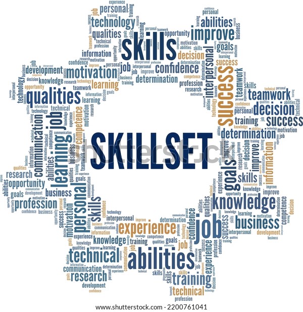 Skillset Word Cloud Conceptual Design Isolated Stock Vector (Royalty ...