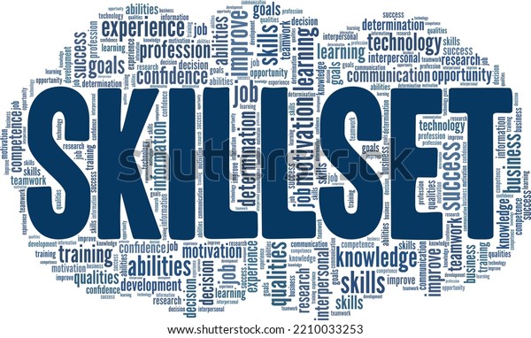 Skillset Word Cloud Conceptual Design Isolated Stock Vector (Royalty ...