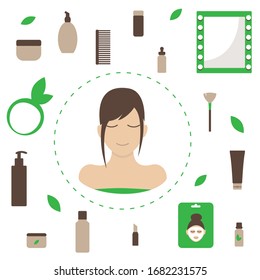 Skin Care Routine Vector Set Cosmetic Stock Vector (Royalty Free ...