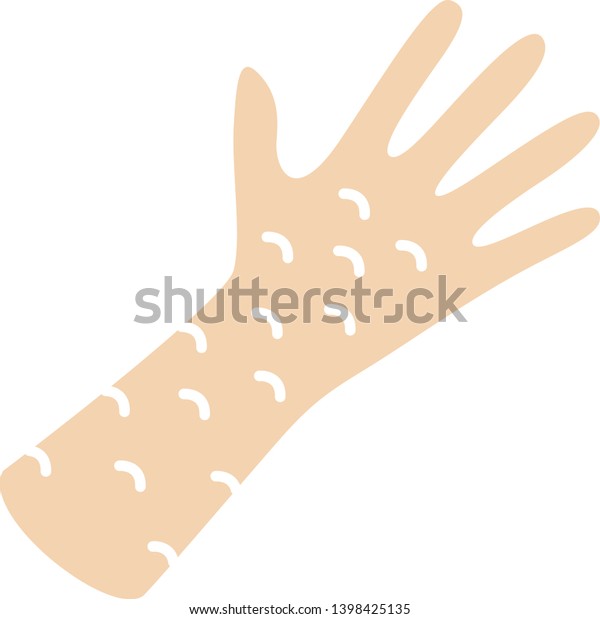 Skin Rash Flat Design Long Shadow Stock Vector (Royalty Free) 1398425135