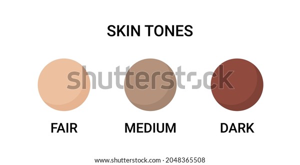 Skin Tone Color Scale Chart Brown Stock Vector (Royalty Free ...