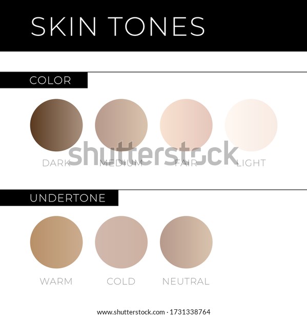 Skin Tones Undertone Warm Cold Neutral: เวกเตอร์สต็อก (ปลอดค่าลิขสิทธิ์ ...
