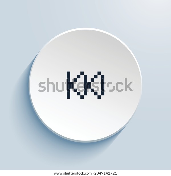 Skip Backward Pixel Art Icon Design Stock Vector (Royalty Free ...