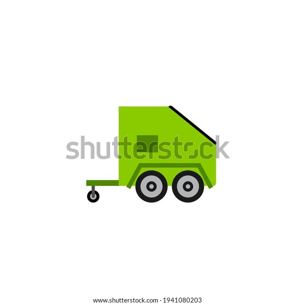 Skip Bin Trailer Icon Clipart Image Stock Vector (Royalty Free ...