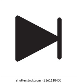 Skip End Glyph Icon Linear Style Stock Vector (Royalty Free) 2161118405 ...