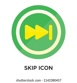Skip Icon Vector Isolated On White Stock Vector (Royalty Free ...