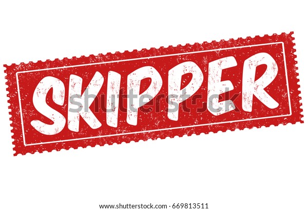 Skipper Sign Stamp On White Background Stock Vector (Royalty Free ...