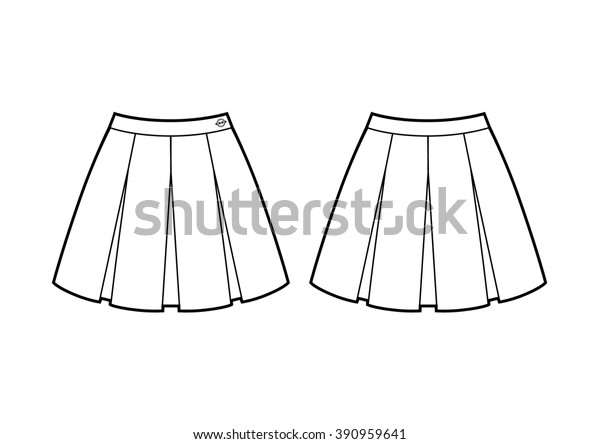 Skirt Pleats Stock Vector (Royalty Free) 390959641 | Shutterstock