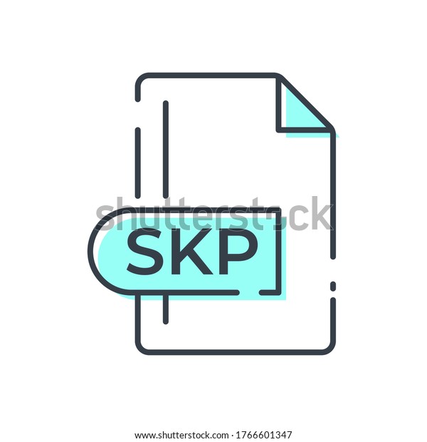 Skp File Format Icon Skp Extension Stock Vector (Royalty Free ...